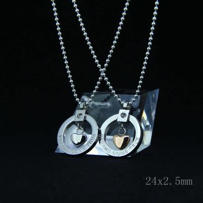 China Fashion High Quality Fashion Stainless Steel Round Shapped Necklace Pendant LPR87 for sale