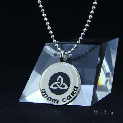 China Fashion High Quality Fashion Stainless Steel Round Shapped Necklace Pendant LPR250 for sale