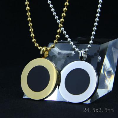 China Fashion High Quality Fashion Stainless Steel Round Shapped Necklace Pendant LPR256 for sale