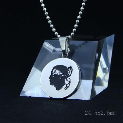 China Fashion High Quality Fashion Stainless Steel Round Shapped Necklace Pendant LPR244 for sale