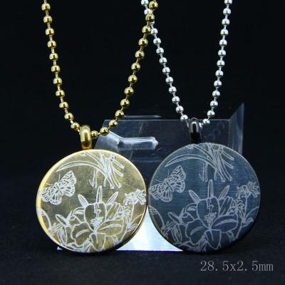 China Fashion High Quality Fashion Stainless Steel Round Shapped Necklace Pendant LPR252 for sale