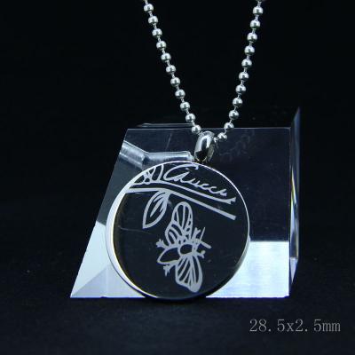 China Fashion High Quality Fashion Stainless Steel Round Shapped Necklace Pendant LPR251 for sale