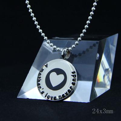China Fashion High Quality Fashion Stainless Steel Round Shapped Necklace Pendant LPR248 for sale