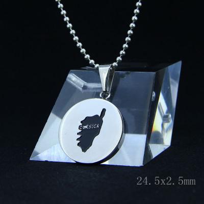 China Fashion High Quality Fashion Stainless Steel Round Shapped Necklace Pendant LPR245 for sale