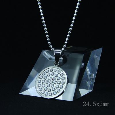 China Fashion High Quality Fashion Stainless Steel Round Shapped Necklace Pendant LPR207 for sale