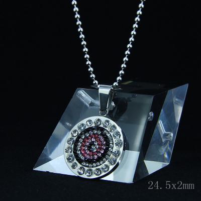 China Fashion High Quality Fashion Stainless Steel Round Shapped Necklace Pendant LPR218 for sale