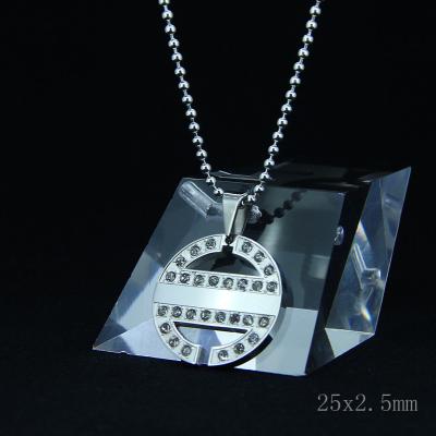 China Fashion High Quality Fashion Stainless Steel Round Shapped Necklace Pendant LPR198 for sale