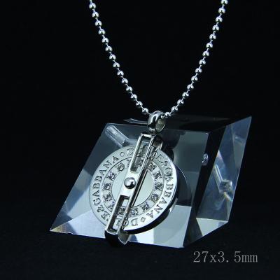 China Fashion High Quality Fashion Stainless Steel Round Shapped Necklace Pendant LPR195 for sale