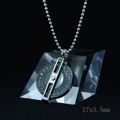 China Fashion High Quality Fashion Stainless Steel Round Shapped Necklace Pendant LPR196 for sale