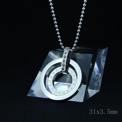 China Fashion High Quality Fashion Stainless Steel Round Shapped Necklace Pendant LPR199 for sale