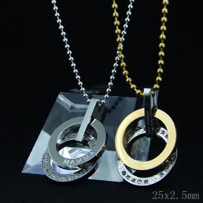 China Fashion High Quality Fashion Stainless Steel Round Shapped Necklace Pendant LPR184 for sale