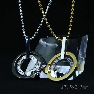 China Fashion High Quality Fashion Stainless Steel Round Shapped Necklace Pendant LPR186 for sale