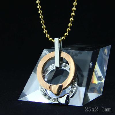 China Fashion High Quality Fashion Stainless Steel Round Shapped Necklace Pendant LPR193 for sale