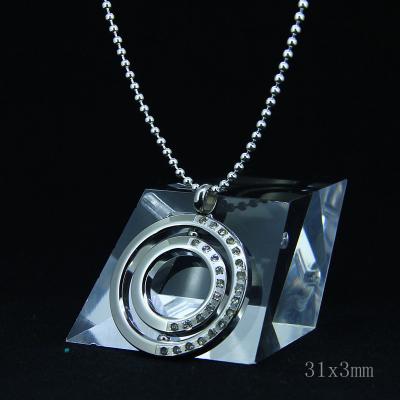 China Fashion High Quality Fashion Stainless Steel Round Shapped Necklace Pendant LPR191 for sale
