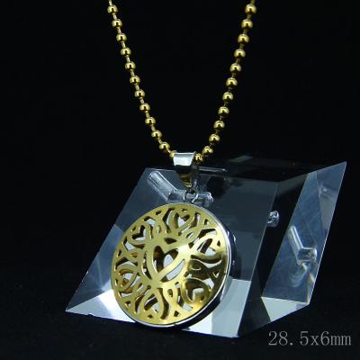 China Fashion High Quality Fashion Stainless Steel Round Shapped Necklace Pendant LPR299 for sale