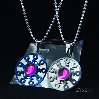 China Fashion High Quality Fashion Stainless Steel Round Shapped Necklace Pendant LPR303 for sale