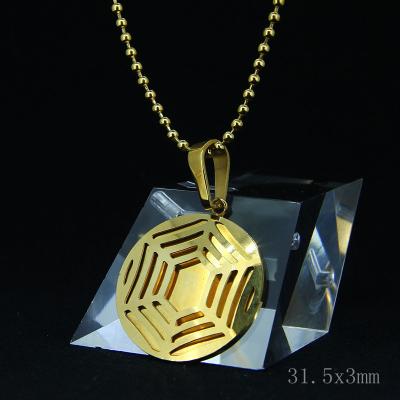 China Fashion High Quality Fashion Stainless Steel Round Shapped Necklace Pendant LPR298 for sale