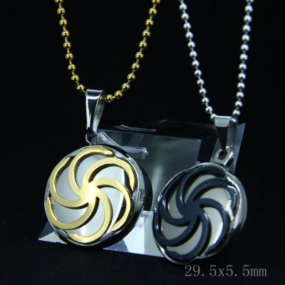 China Fashion High Quality Fashion Stainless Steel Round Shapped Necklace Pendant LPR295 for sale