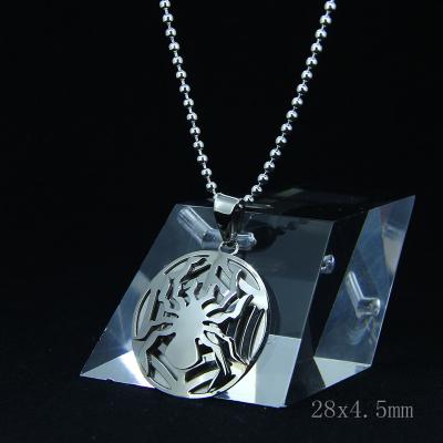 China Fashion High Quality Fashion Stainless Steel Round Shapped Necklace Pendant LPR302-1 for sale