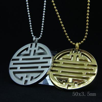 China Fashion High Quality Fashion Stainless Steel Round Shapped Necklace Pendant LPR313 for sale