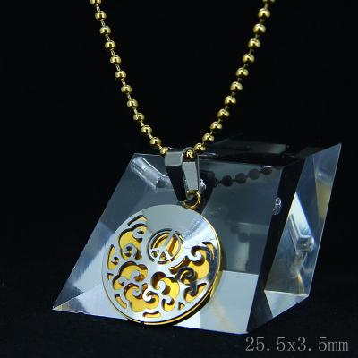 China Fashion High Quality Fashion Stainless Steel Round Shapped Necklace Pendant LPR305 for sale