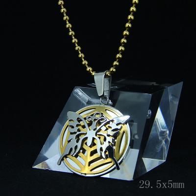 China Fashion High Quality Fashion Stainless Steel Round Shapped Necklace Pendant LPR300 for sale