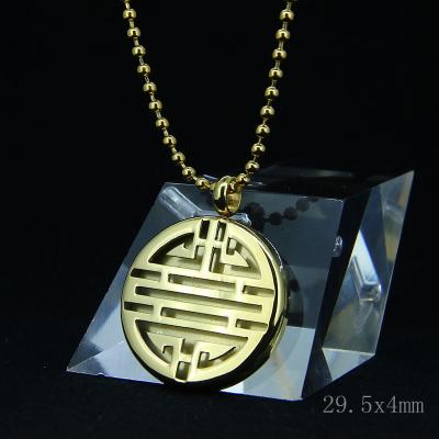 China Fashion High Quality Fashion Stainless Steel Round Shapped Necklace Pendant LPR312 for sale