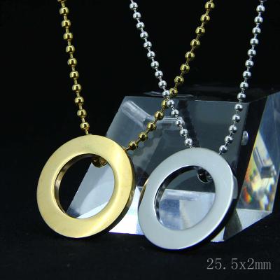 China Fashion High Quality Fashion Stainless Steel Round Shapped Necklace Pendant LPR288 for sale