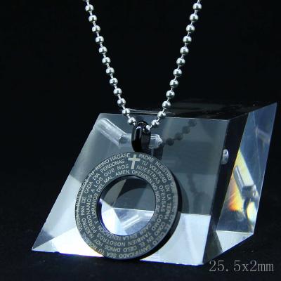 China Fashion High Quality Fashion Stainless Steel Round Shapped Necklace Pendant LPR280 for sale