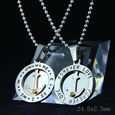 China Fashion High Quality Fashion Stainless Steel Round Shapped Necklace Pendant LPR274 for sale