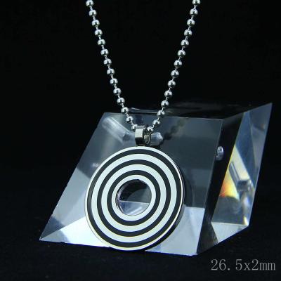 China Fashion High Quality Fashion Stainless Steel Round Shapped Necklace Pendant LPR292 for sale