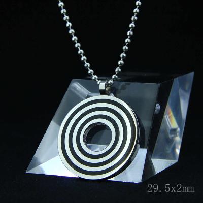China Fashion High Quality Fashion Stainless Steel Round Shapped Necklace Pendant LPR291 for sale