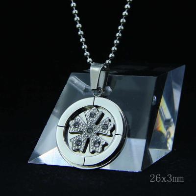 China Fashion High Quality Fashion Stainless Steel Round Shapped Necklace Pendant LPR272 for sale