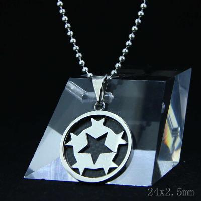 China Fashion High Quality Fashion Stainless Steel Round Shapped Necklace Pendant LPR270 for sale
