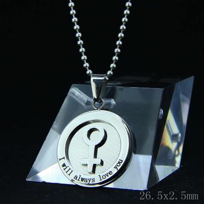 China Fashion High Quality Fashion Stainless Steel Round Shapped Necklace Pendant LPR267 for sale