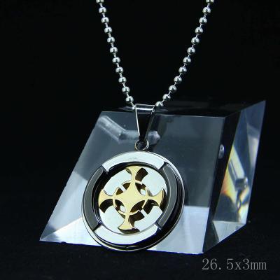 China Fashion High Quality Fashion Stainless Steel Round Shapped Necklace Pendant LPR264 for sale