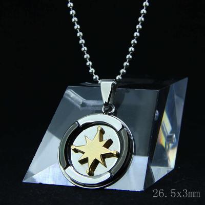 China Fashion High Quality Fashion Stainless Steel Round Shapped Necklace Pendant LPR262 for sale
