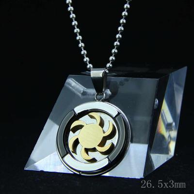 China Fashion High Quality Fashion Stainless Steel Round Shapped Necklace Pendant LPR261 for sale