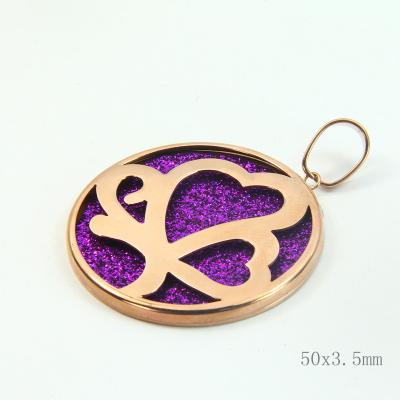 China Fashion High Quality Fashion Stainless Steel Round Shapped Necklace Pendant LPR314 for sale