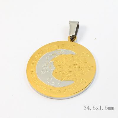 China Fashion High Quality Fashion Stainless Steel Round Shapped Necklace Pendant LPR332-2 for sale