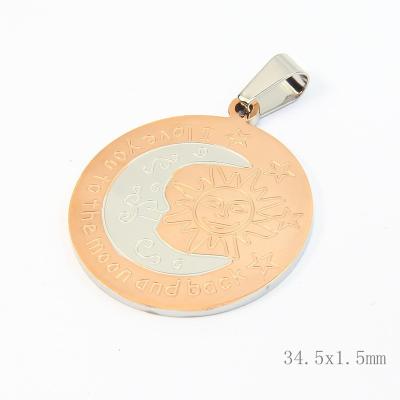 China Fashion High Quality Fashion Stainless Steel Round Shapped Necklace Pendant LPR332-3 for sale