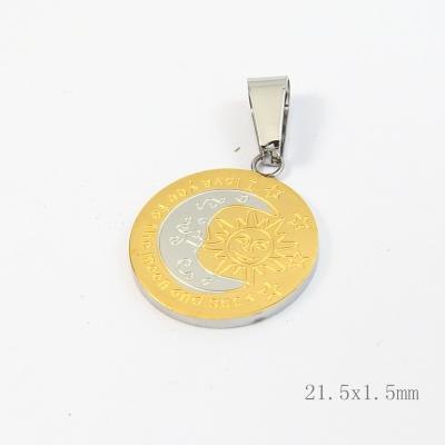 China Fashion High Quality Fashion Stainless Steel Round Shapped Necklace Pendant LPR333 for sale