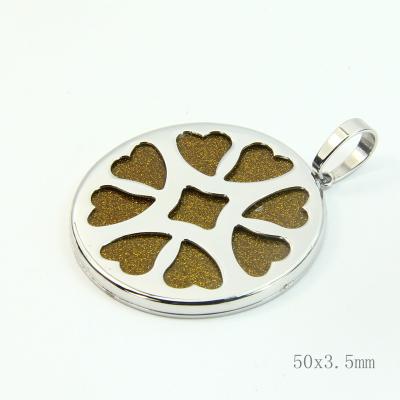 China Fashion High Quality Fashion Stainless Steel Round Shapped Necklace Pendant LPR319 for sale