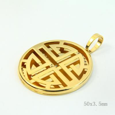China Fashion High Quality Fashion Stainless Steel Round Shapped Necklace Pendant LPR315 for sale