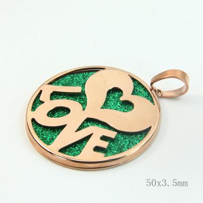 China Fashion High Quality Fashion Stainless Steel Round Shapped Necklace Pendant LPR317 for sale