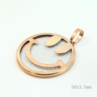China Fashion High Quality Fashion Stainless Steel Round Shapped Necklace Pendant LPR320 for sale