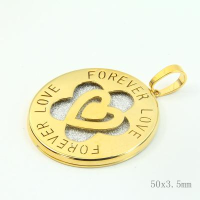 China Fashion High Quality Fashion Stainless Steel Round Shapped Necklace Pendant LPR321 for sale