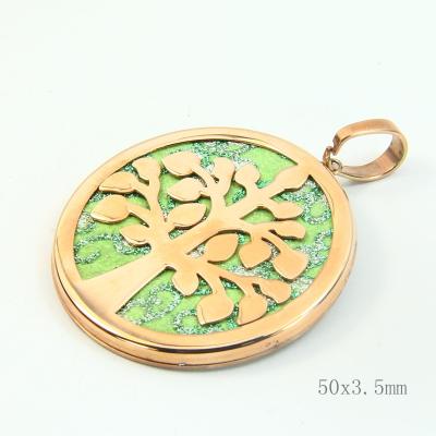 China Fashion High Quality Fashion Stainless Steel Round Shapped Necklace Pendant LPR322 for sale