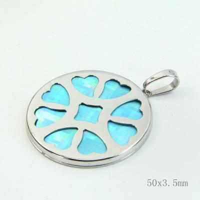 China Fashion High Quality Fashion Stainless Steel Round Shapped Necklace Pendant LPR323 for sale
