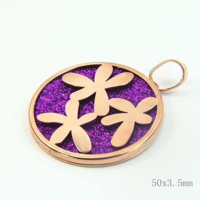China Fashion High Quality Fashion Stainless Steel Round Shapped Necklace Pendant LPR326 for sale